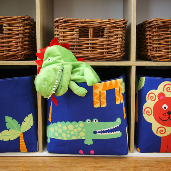 Buy Foldable Fabric Safari Animal Storage Cube 27x27cm – MIMI Handmade ...