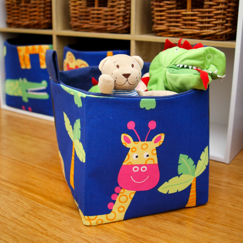 Buy Foldable Fabric Safari Animal Storage Cube 27x27cm – MIMI Handmade ...