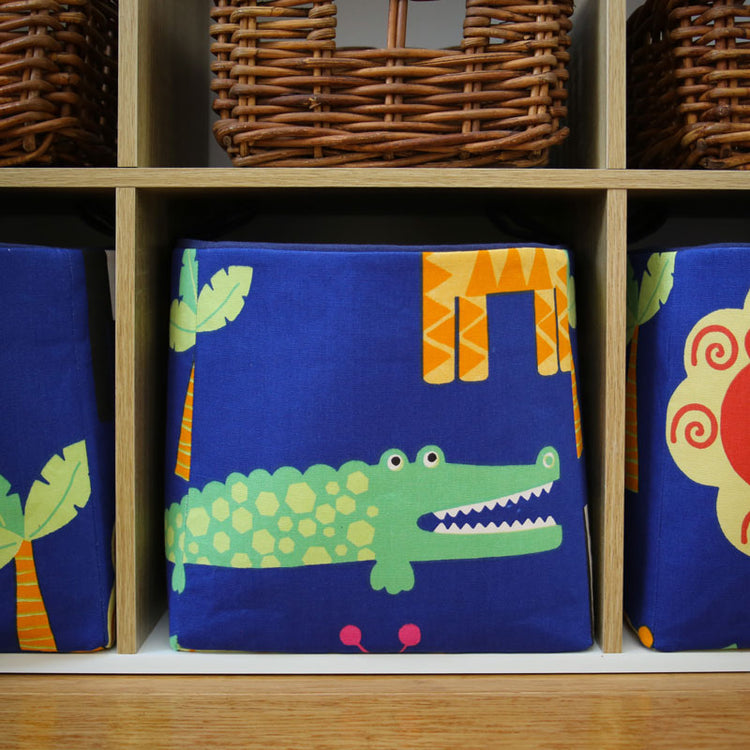 Buy Foldable Fabric Safari Animal Storage Cube 27x27cm – MIMI Handmade ...