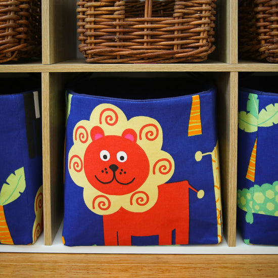 Buy Foldable Fabric Safari Animal Storage Cube 27x27cm – MIMI Handmade ...