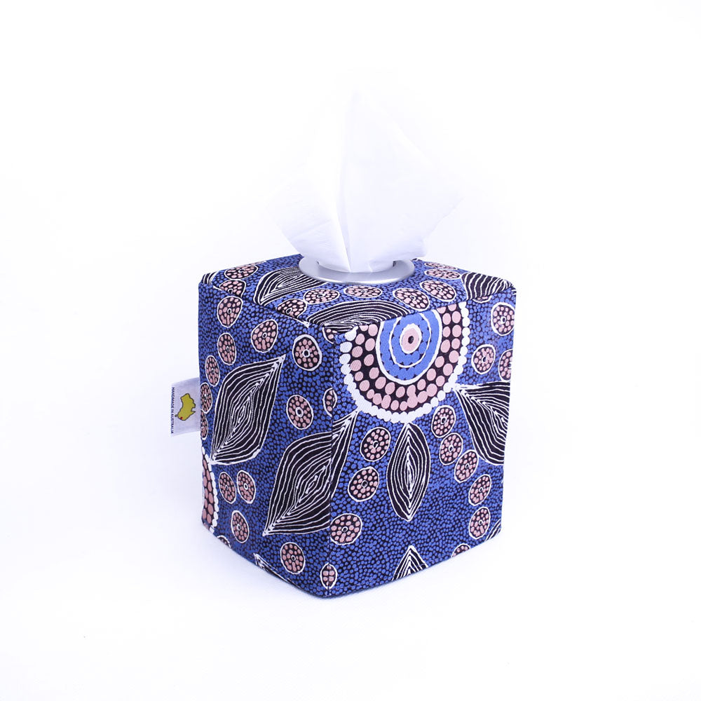 Square Tissue Box Cover Blue | Indigenous Homewares Decor – MIMI ...