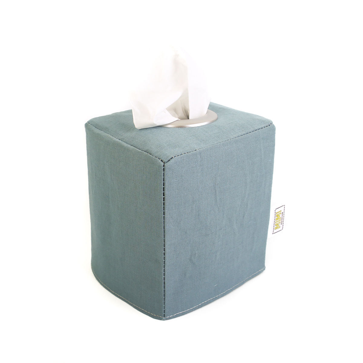 Buy Linen Tissue Box Cover Teal Blue | Not Grandma Style! – MIMI ...