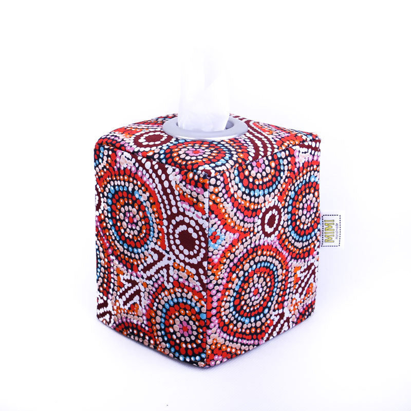 Square Tissue Box Cover Dots | Indigenous Homewares & Decor – MIMI ...