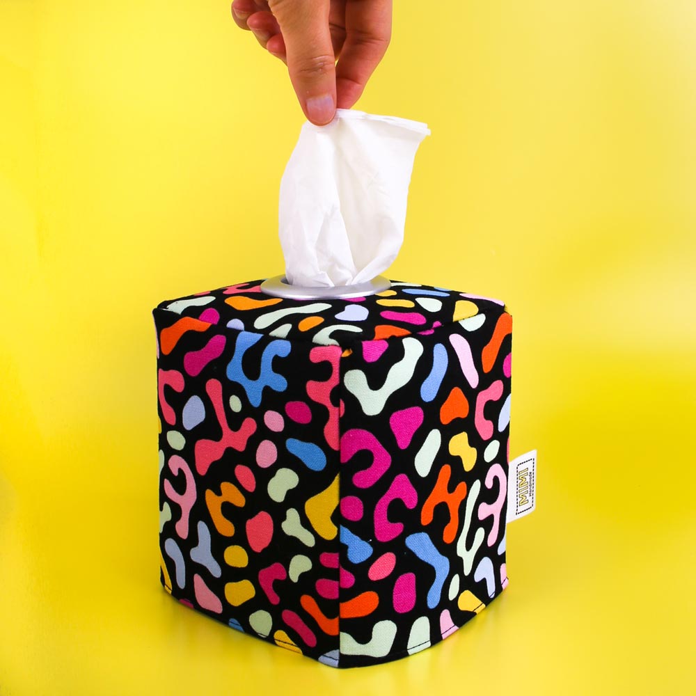 Buy Square Tissue Box Cover Squiggle | Bright & Colourful – MIMI ...