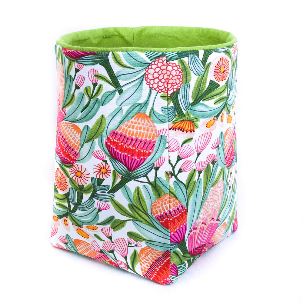 Green Gum Blossom Fabric Plant Pot Cover | Storage Basket – MIMI ...